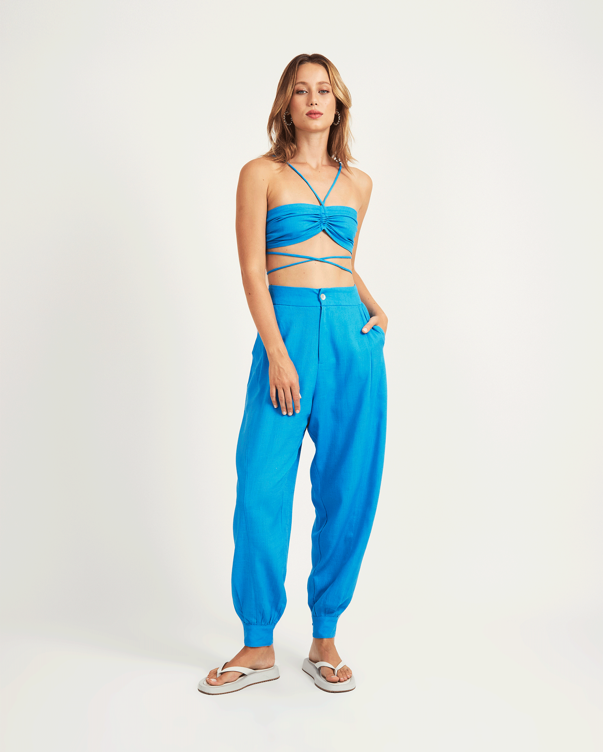 Calça bruxelas say azul Azul